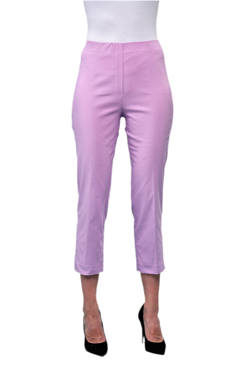 Insight Clothing: Women's Pink Capri Pants - Pull On with Side Cutout ...