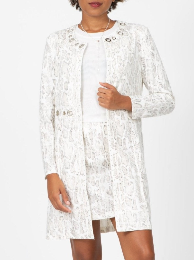 Berek Clothing Women Animal Print White Jacket – Lala Love Moda