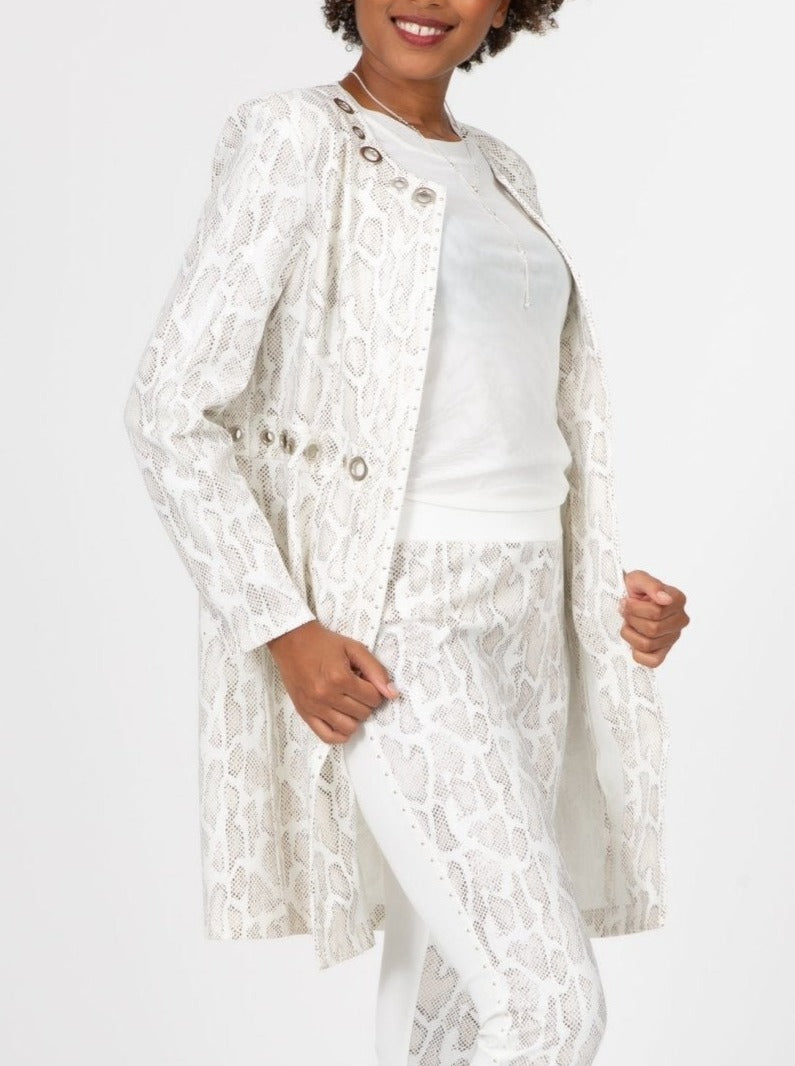 Berek Clothing Women Animal Print White Jacket – Lala Love Moda